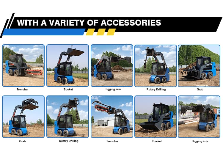 Exploring the attachments of Chinese mini skid steer loaders - Chinese ...